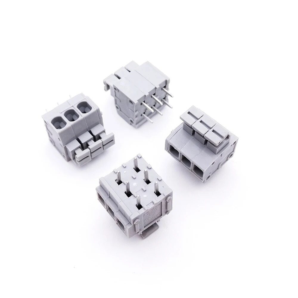 100pcs 2P 3P 235-3.81mm Pitch 250V/10A PCB Spring Terminal Block ...