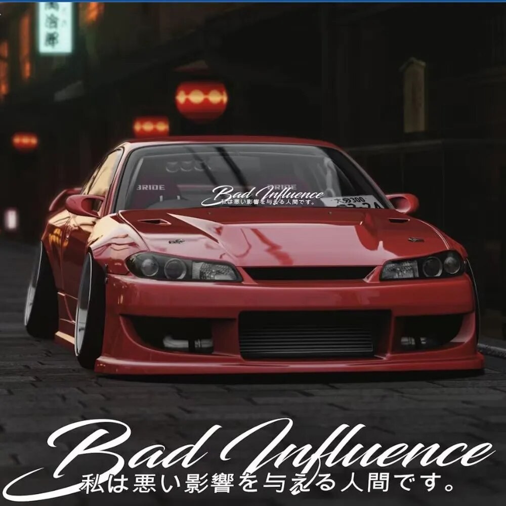 Bad Influence Japan Blei Car Sticker Decal Windshield Windscreen Banner ...