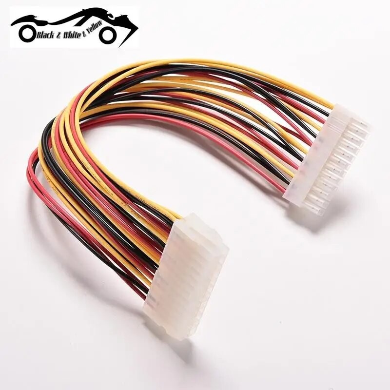 ♥Colorful 30CM ATX 24 Pin Male to 24Pin Female Power Supply Extension ...
