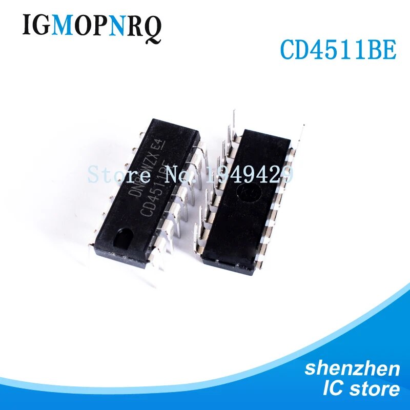 ⚡10PCS CD4511BE DIP16 CD4511 Encoder, decoder, multiplexer and ...