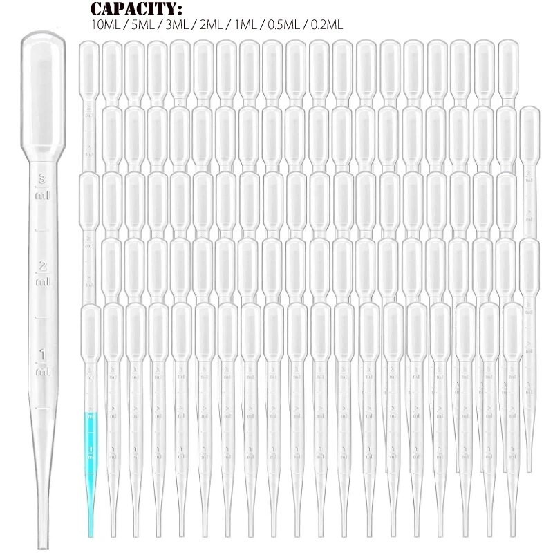 10-100PCS 0.2 / 0.5 / 1/2/3/5 / 10ML Laboratory Pipette Plastic ...