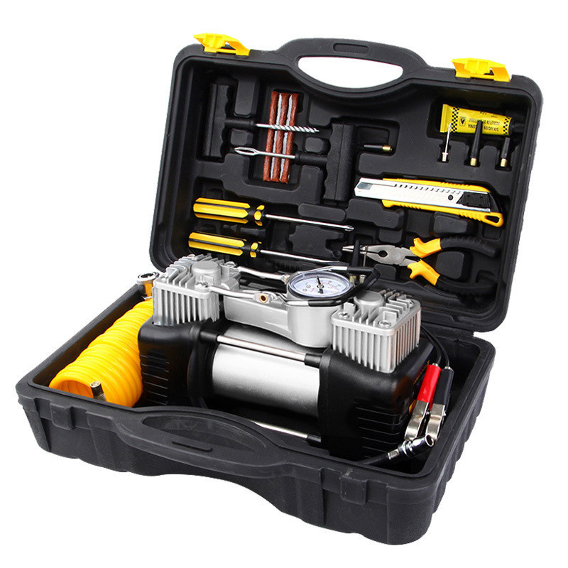 two-cylinder 12V Single Cylinder With Tool box Car Tyre Inflator Double ...