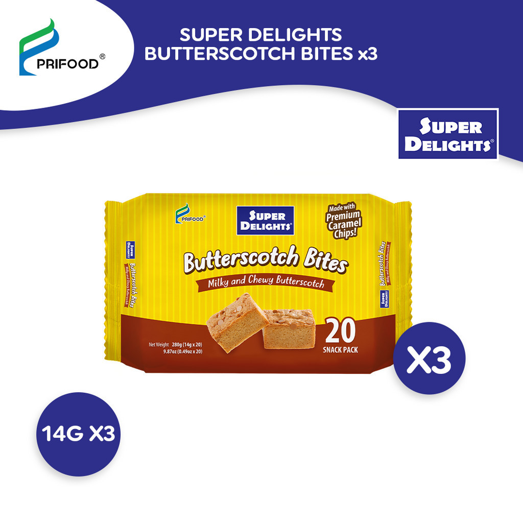 Super Delights Butterscotch Bites 280g (bundles of 3) | Shopee Philippines