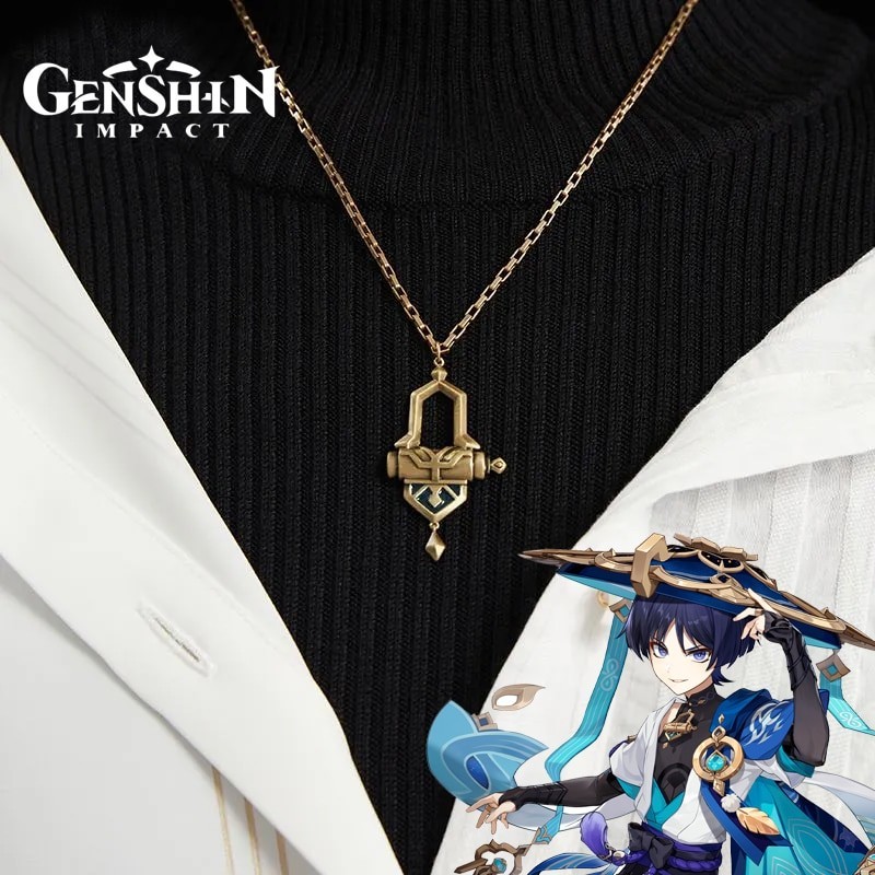 Game Genshin Impact Wanderer Cosplay Necklace Scaramouche Balladeer ...