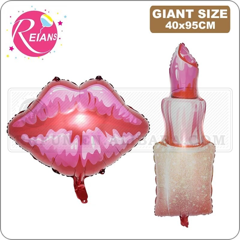 Giant Lipstick Bridal Shower Foil Balloons Kiss Me Mouth lip Wedding ...