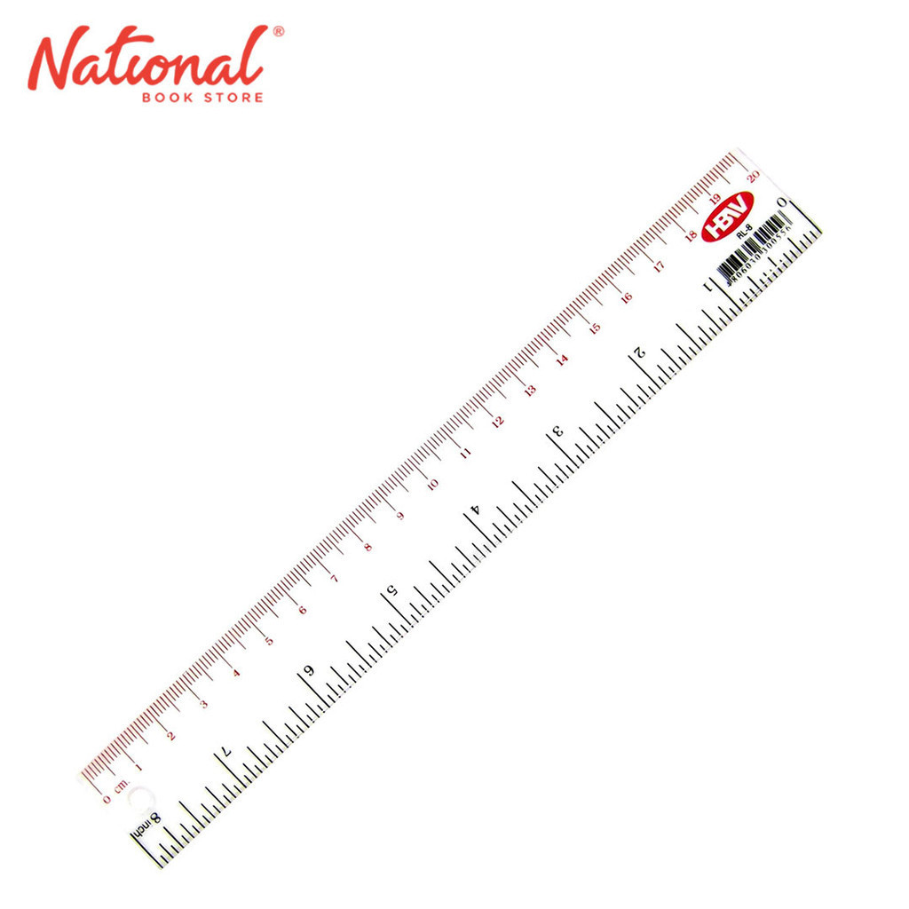 HBW Plastic Ruler 20cm 8 Inches RL-8 - School & Office Supplies ...