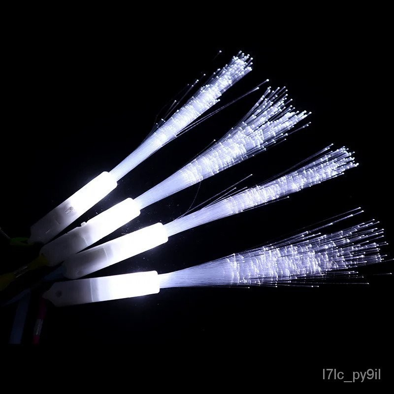 AAE4 White LED Fiber Optic Stick Glow Wand LED Magic Wand for Birthday ...