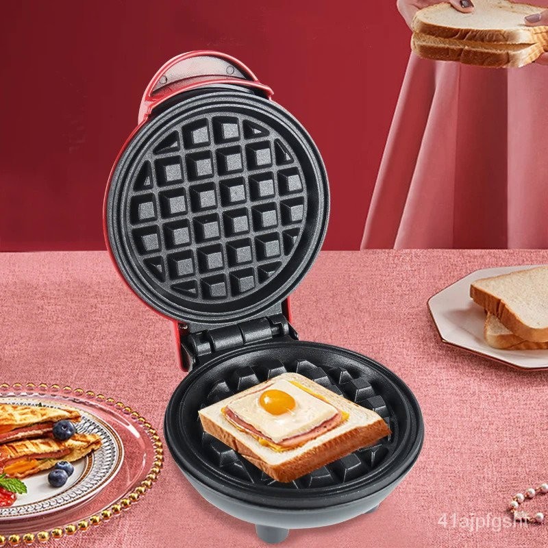 FXKW Mini Maker for Individual Waffles Easy to clean Pink waffle ...