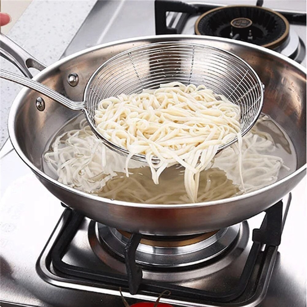 Solid Spider Strainer Skimmer Ladle Stainless Steel Kitchen Utensil ...
