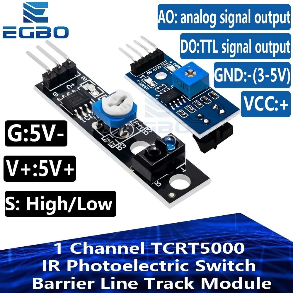 1 Channel TCRT5000 IR Photoelectric Switch Barrier Line Track Module ...