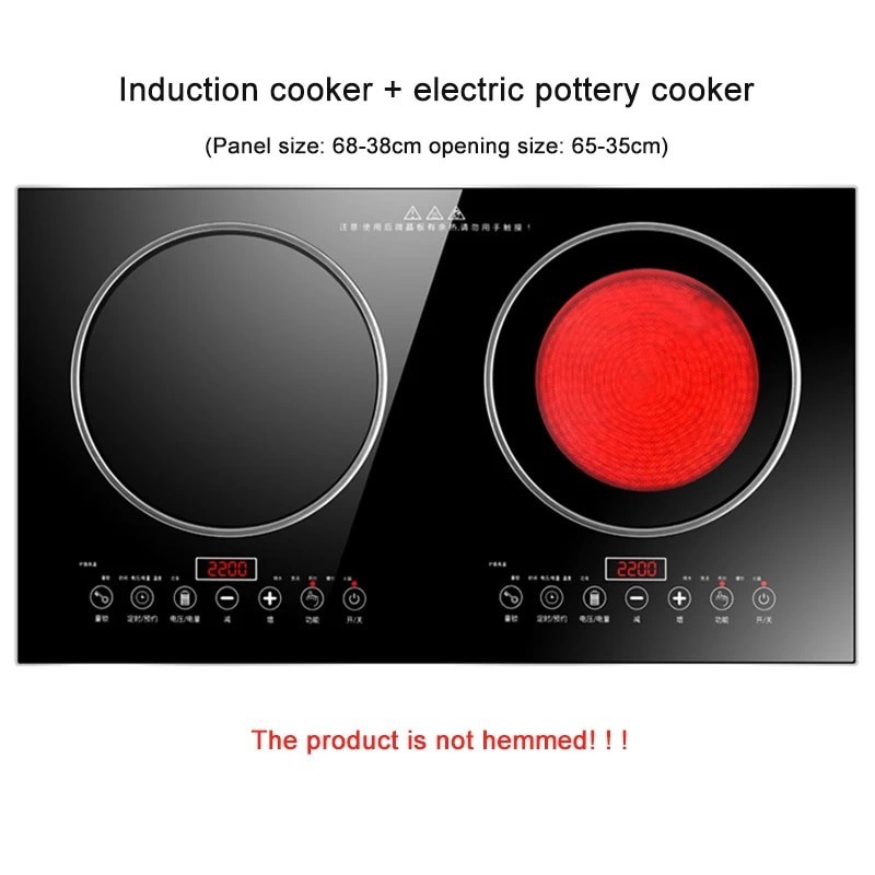Household Embedded Electric Ceramic Induction Cooker Double Cooktop ...