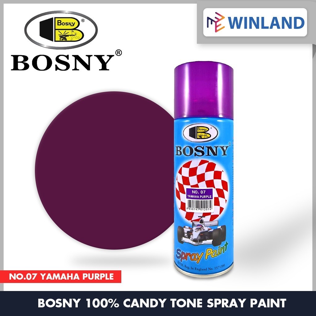 Bosny by Winland Candy Tone Spray Paint No.07 Yamaha Purple Spraypaint ...