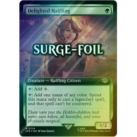 Pr0xy Card - Delighted Halfling (Extended Art Surge Foil) | The Lord of ...