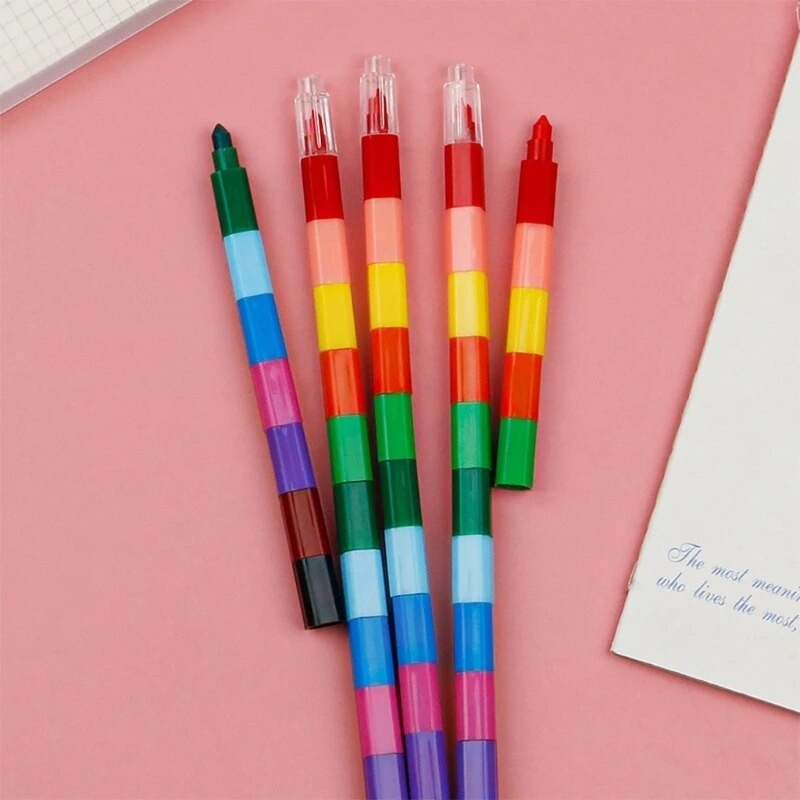 47f 12 Colors Crayon Markers Crayon Pens Funny Drawing Graffiti Set ...