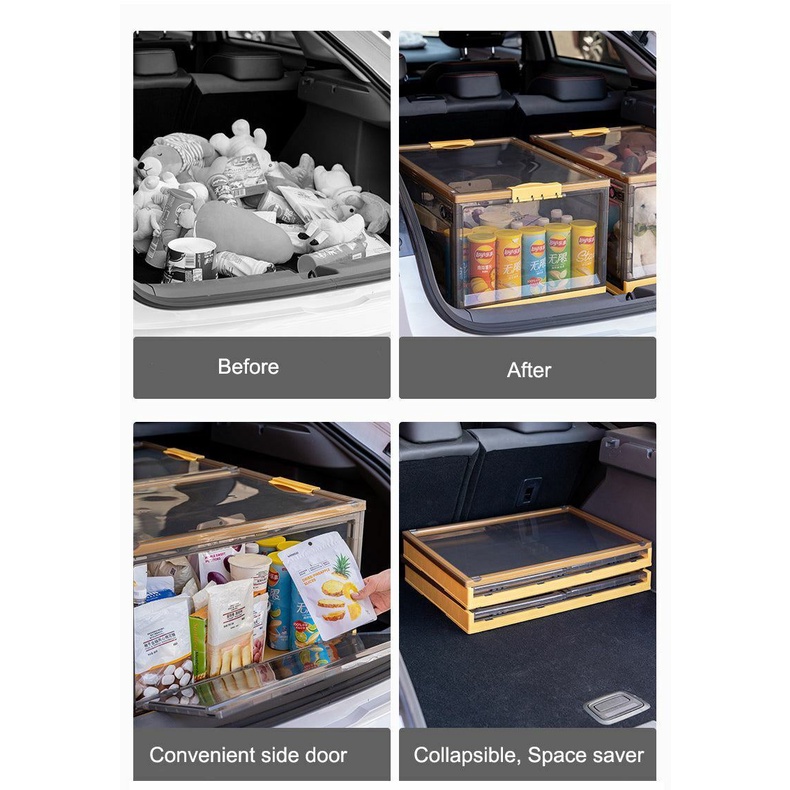 2024.COD Boxes Organizer Plastic Clear Foldable Storage Lids ...