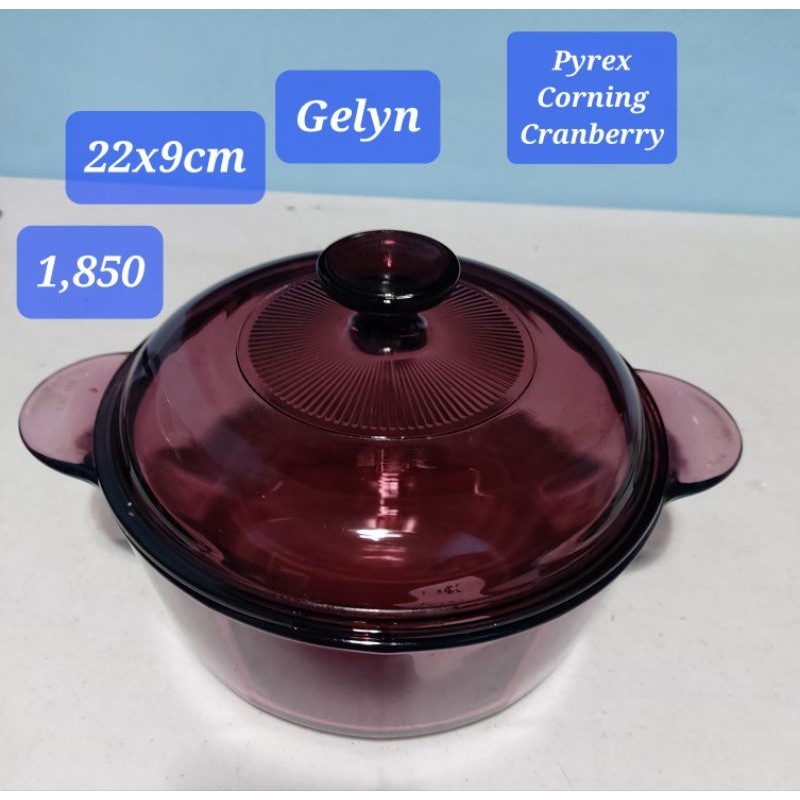 Pyrex Corningware Cranberry | Shopee Philippines