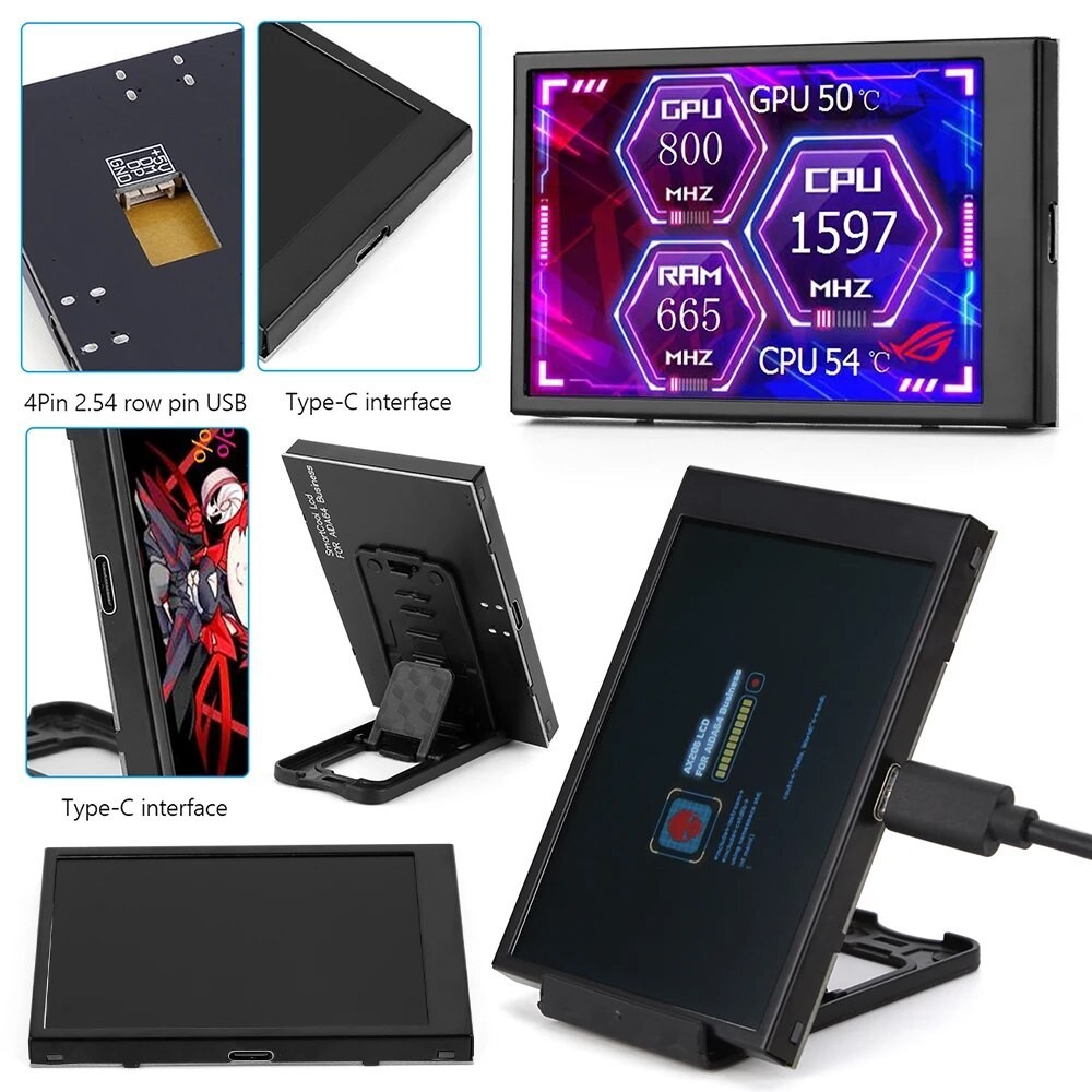 Drive Free 3.5inch Display Screen Monitor LCD Monitor Dual Type-C ...