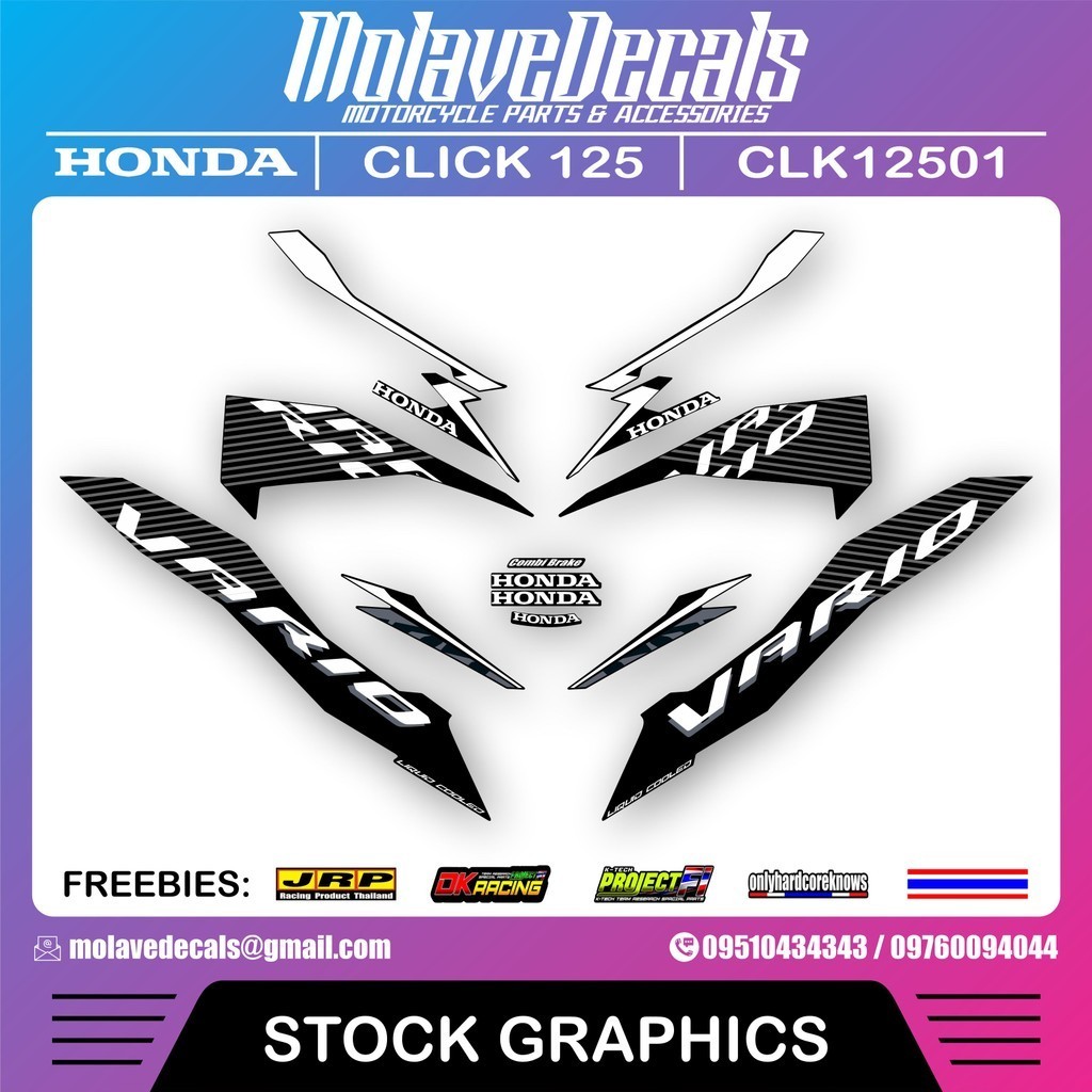 Honda Click 125 v3 2022 Stock Decals Minimalist CLK12501 | Shopee ...