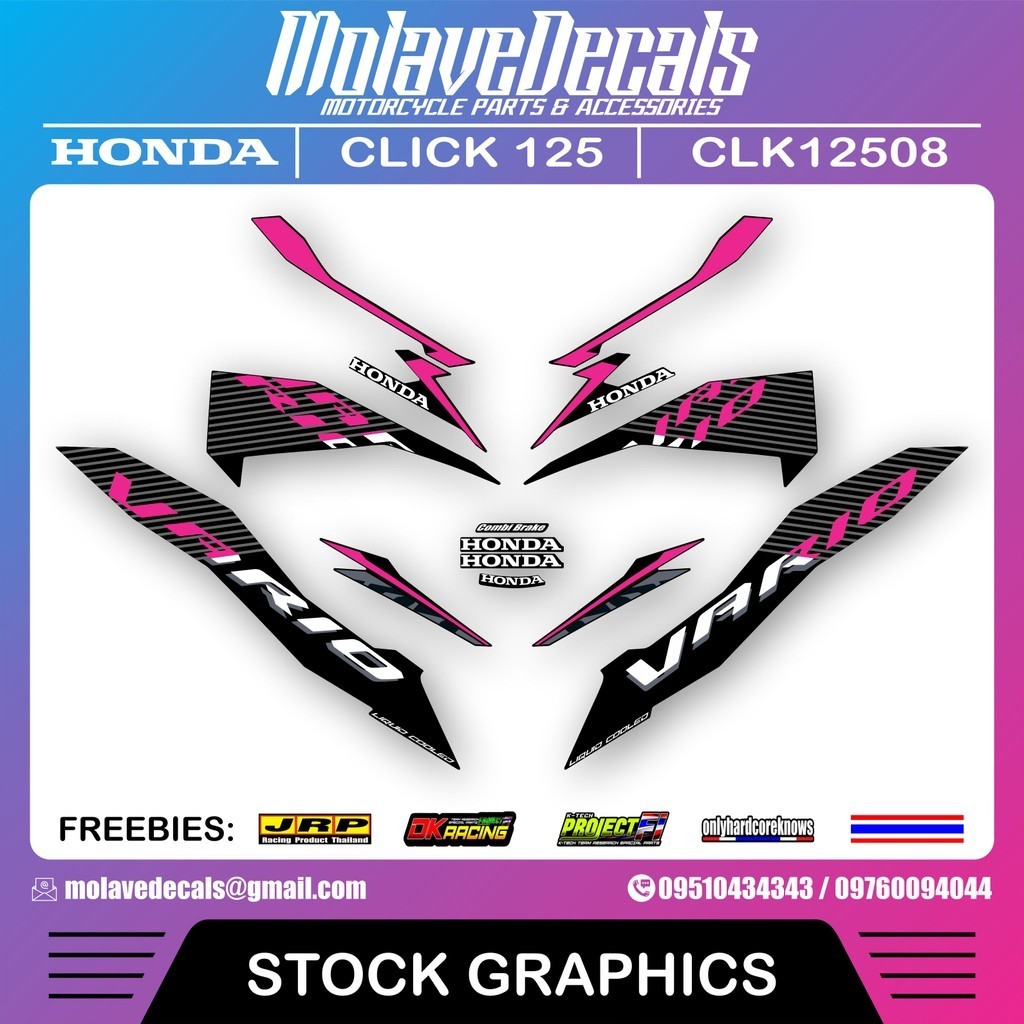 Honda Click 125 v3 2022 Stock Decals Minimalist CLK12508 | Shopee ...