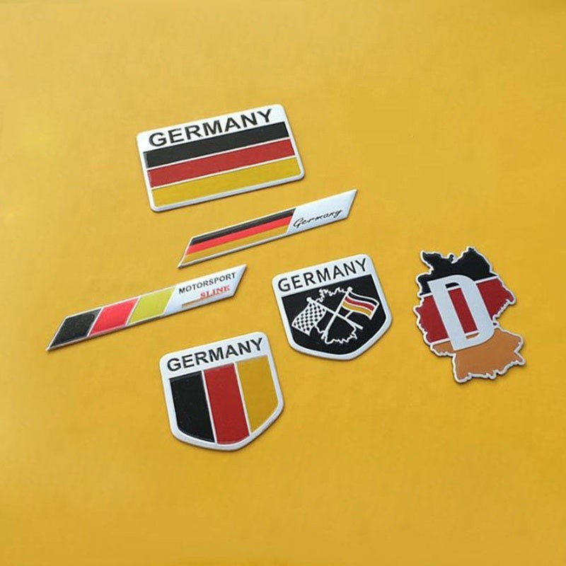 3D Custom metal Aluminum Alloy car sticker Self-adhesive German car ...