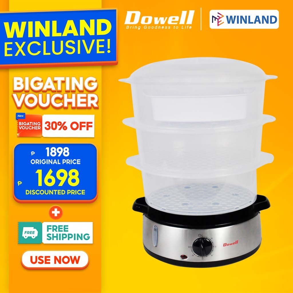Dowell by Winland 14 Liters Capacity 3-Tier Siomai / Siopao Food ...