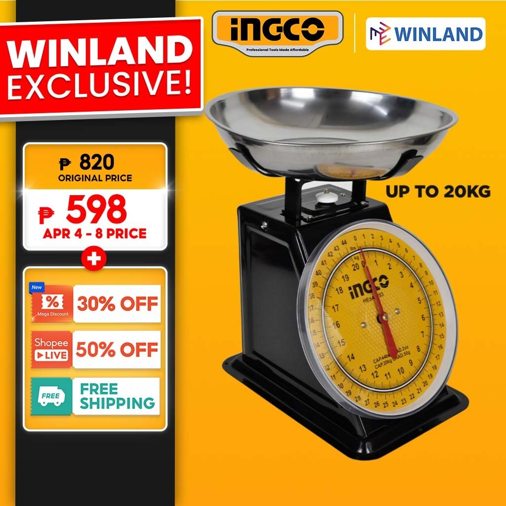 Ingco by Winland Spring Table Scale 20kg HESA3203 ING-HT | Shopee ...