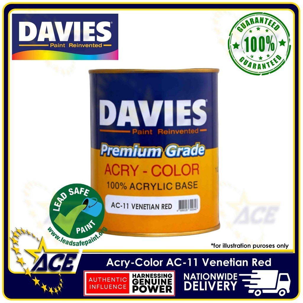 DAVIES PREMIUM GRADE ACRY-COLOR 100% ACRYLIC BASED WHITE BASED PAINT AC ...