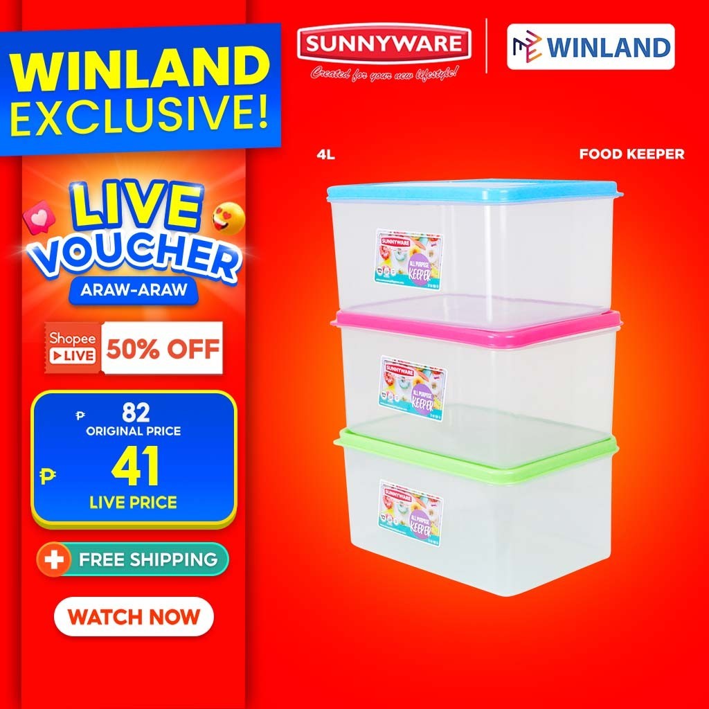 Sunnyware by Winland 4000mL | 4Liters All Purpose Food Keeper ...