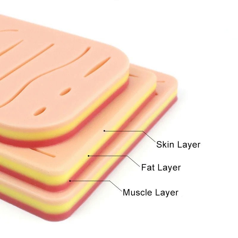 Medical Dental Practice Silicone Skin Model Pad Wound Simulated Suture ...