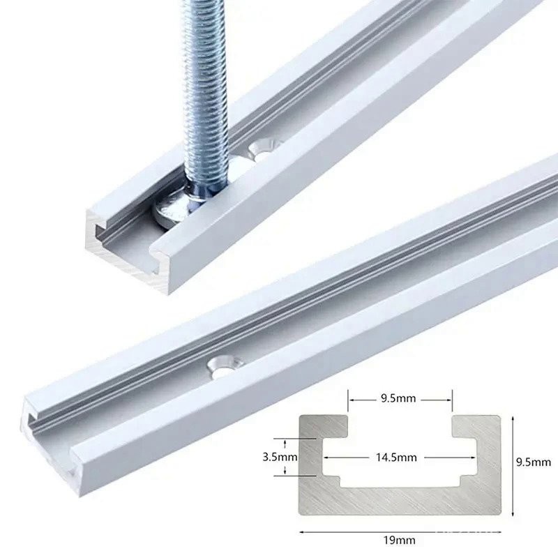 5OYU T Track Aluminium Woodworking Table Saw Guide Rail T Slot Tracks ...
