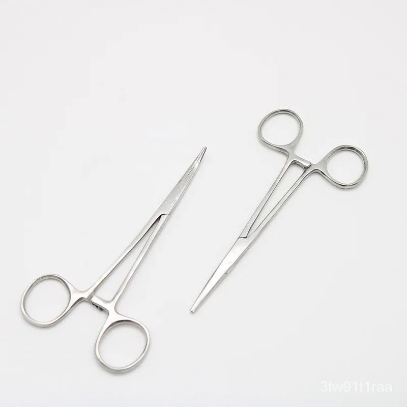 Stainless Steel Elbow and Straight Nose Forceps, Locking Clamp ...