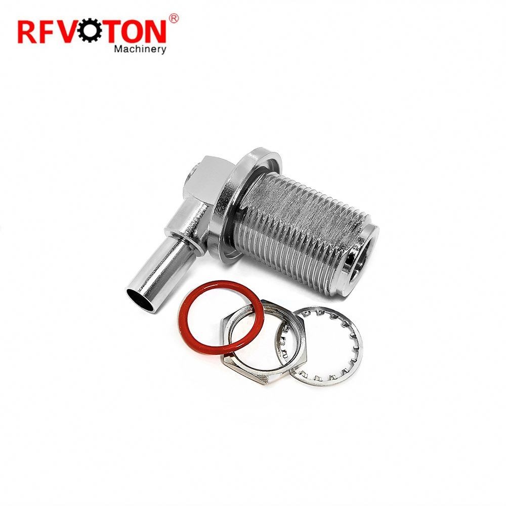 RG142 RG400 RG141 LMR195 RG58U RF Coax Cable Brass N Female Right Angle ...