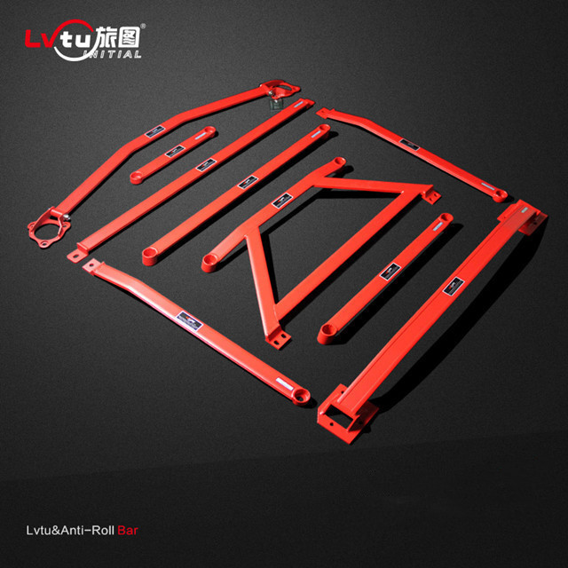Front Rear Lower Subframe Suspension Tie Bar Strut Tower Brace for ...