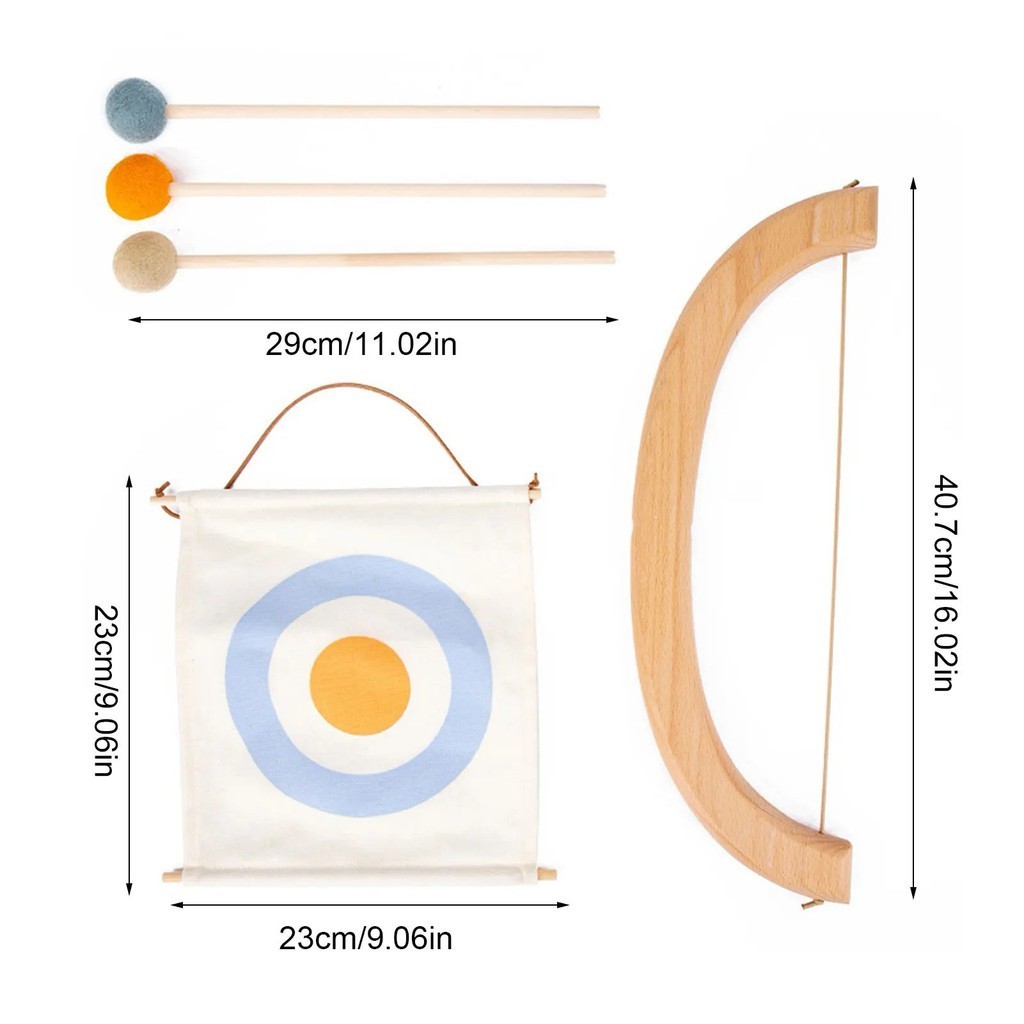 And Bow Arrows Set Wooden Bow And Arrows Toys Indoor Game Props Gift ...