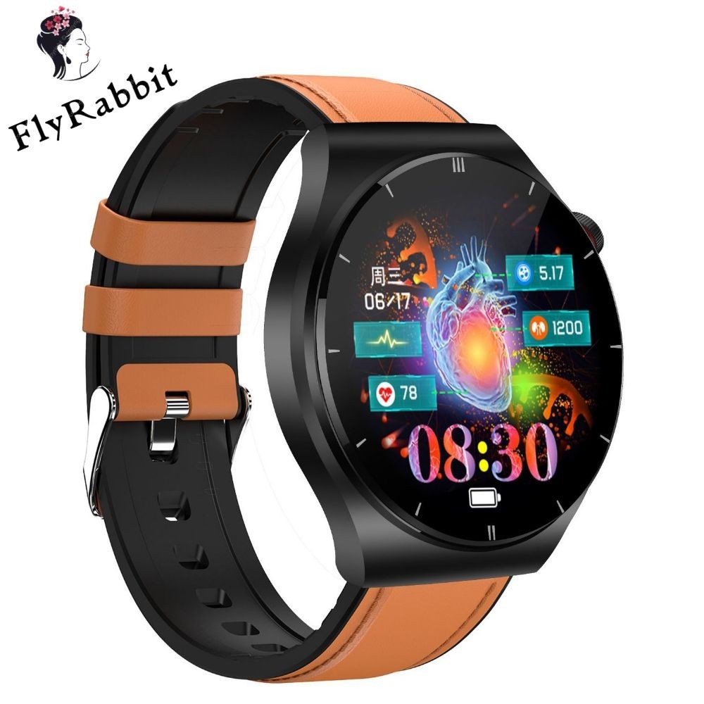 Flyrabbit ET340 SOS ECG Smart Watch With 2024 BT Call HRV uric acid ...