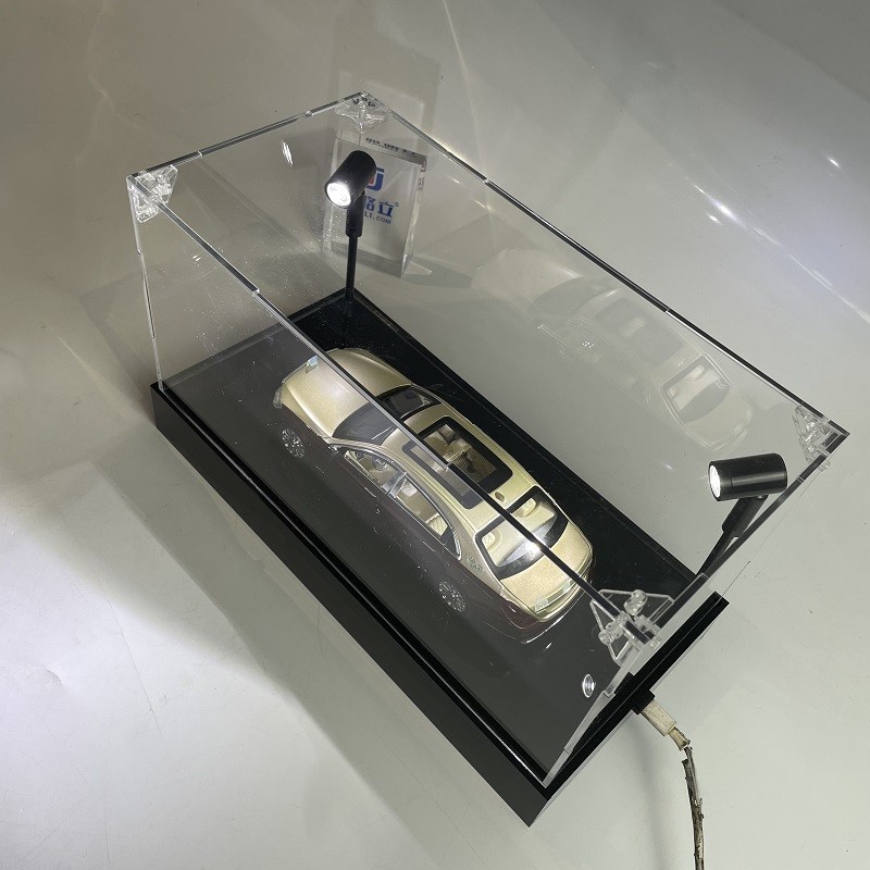 Acrylic Box Led Light scale car models 1/18 Model Car Display Case 118 ...