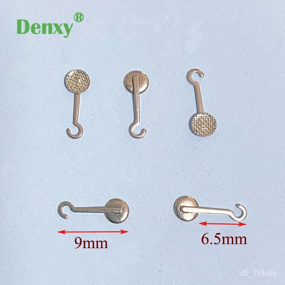 Denxy 30pcs Dental Orthodontic Bondable Crimpable Hook buttons Sliding hook lingual buttons ...