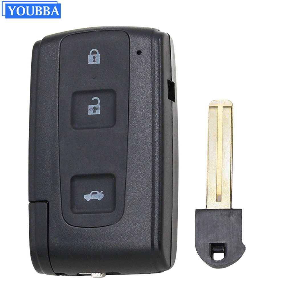 YOUBBA New Keyless Smart Remote Key Shell Case Fob 3 Button for Toyota ...