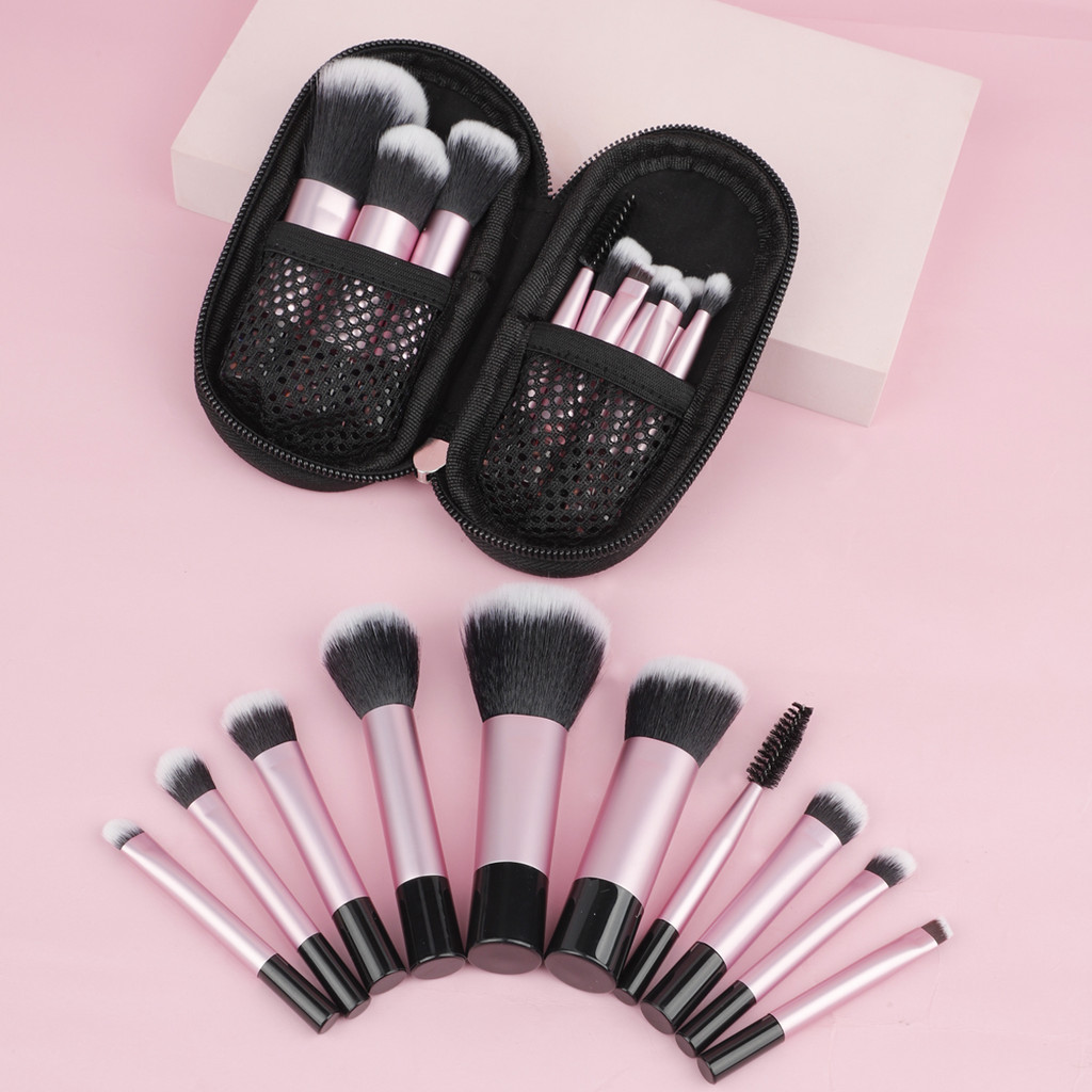 10Pcs RT Mini Makeup Brush Set Powder Eyeshadow Foundation Blush ...