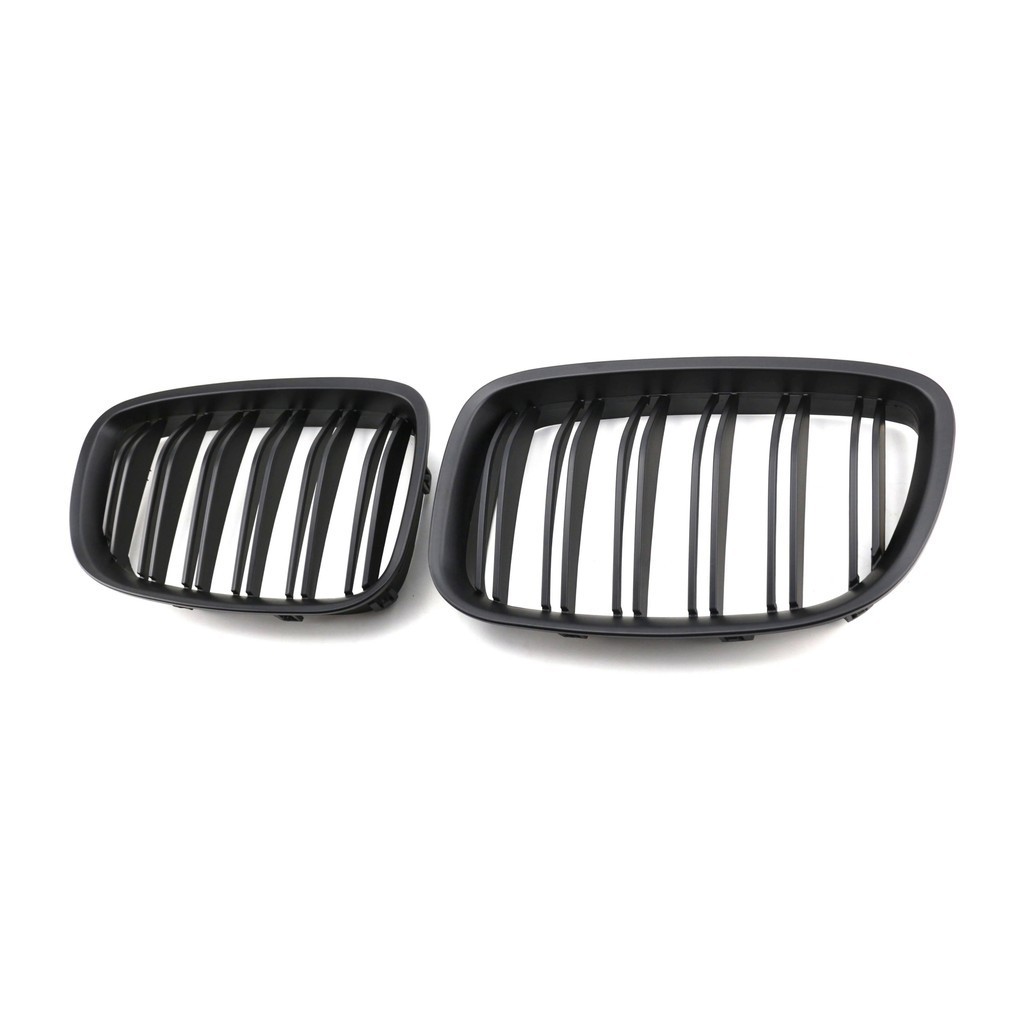 Double slat line Matt black style grill ABS material front bumper grill ...