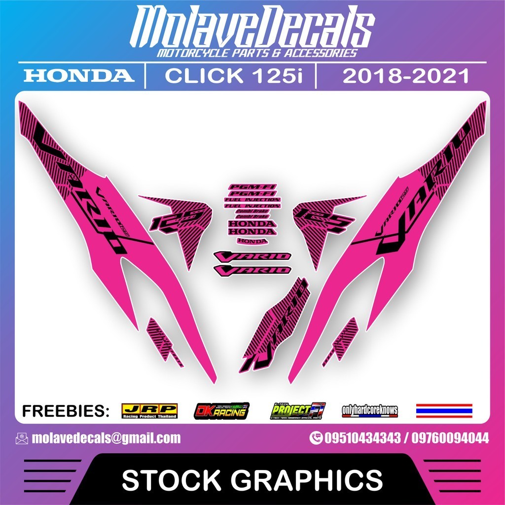 Honda Click V2 2018-2021 Vario Concept Magenta Color | Shopee Philippines