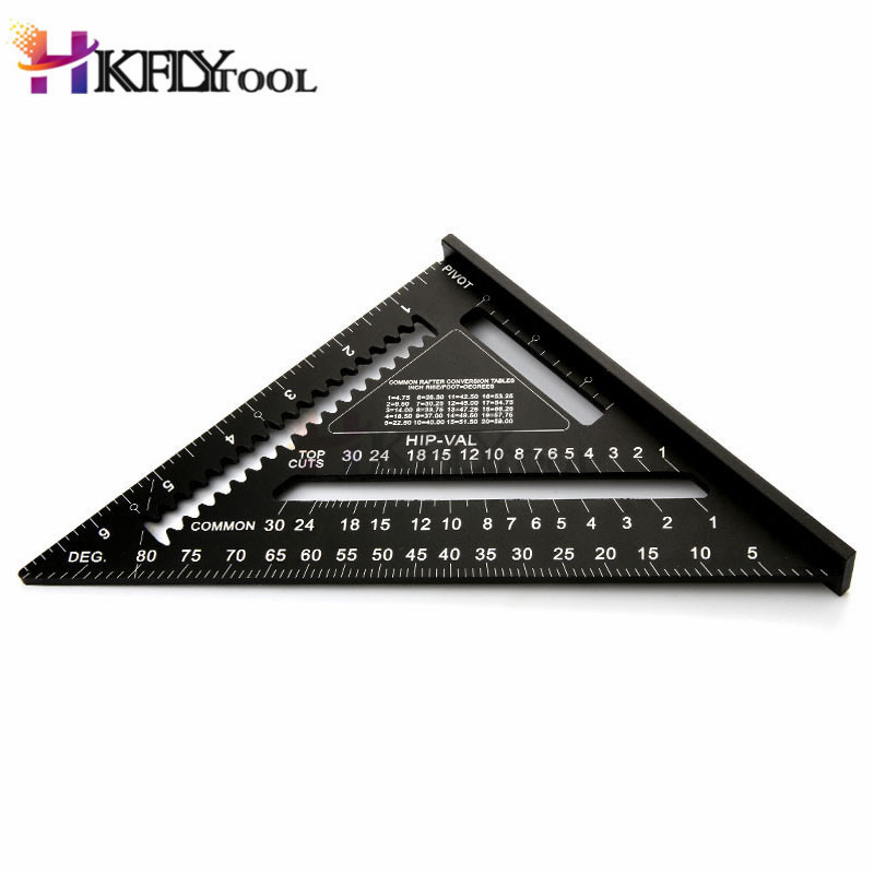 Triangular Measuring Ruler 7 Inch Metric Aluminum Alloy Speed Square ...