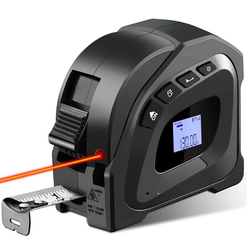 Digital Laser-Tape Measure 2-In-1, Measuring Tape, Laser-Measure 131 Ft ...