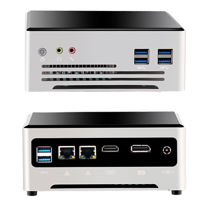 Compact 4g 64g ram WIFI slot Dual Lan 4 lan Rs232 Fanless mini computer ...