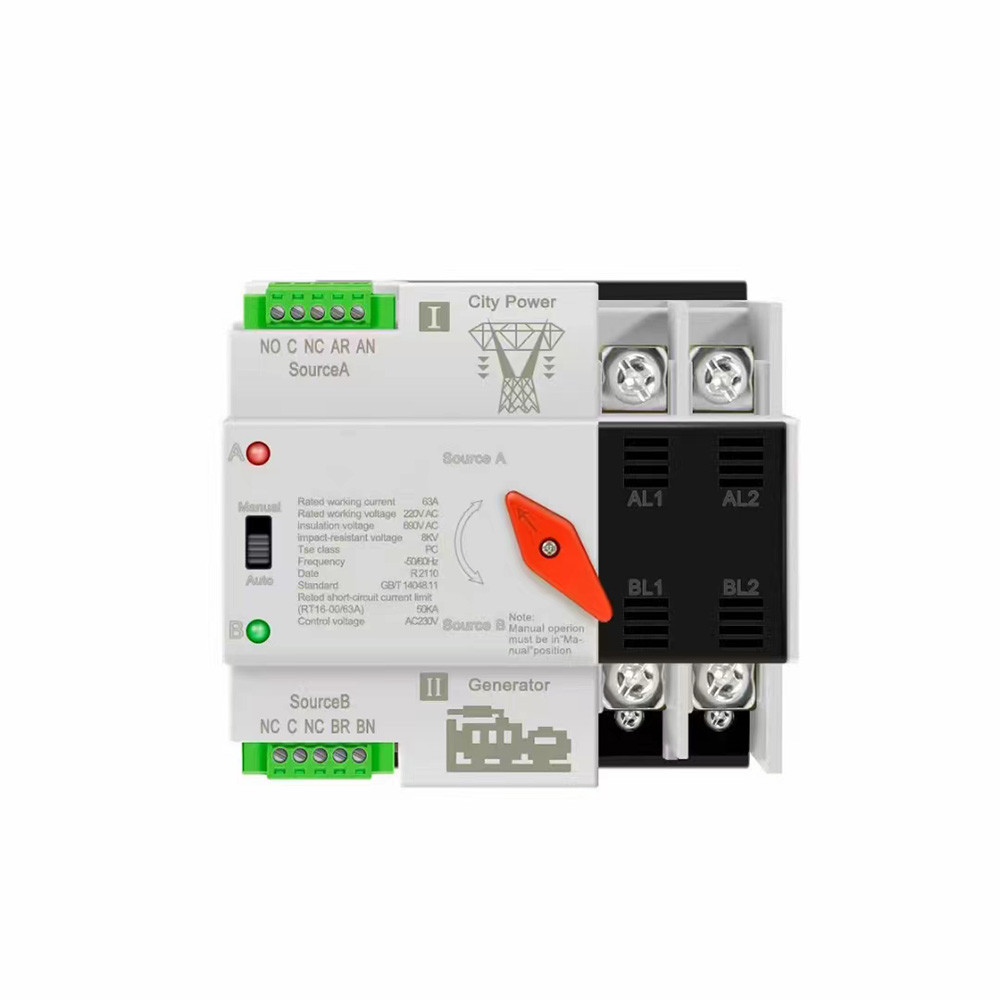 solar type Automatic Transfer Switch, OEM din rail type Dual Power ...