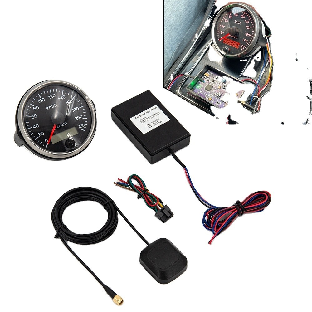 85mm GPS Speed Gauge 12v/24v Universal 220Km/h And LCD 2 In 1 Display ...
