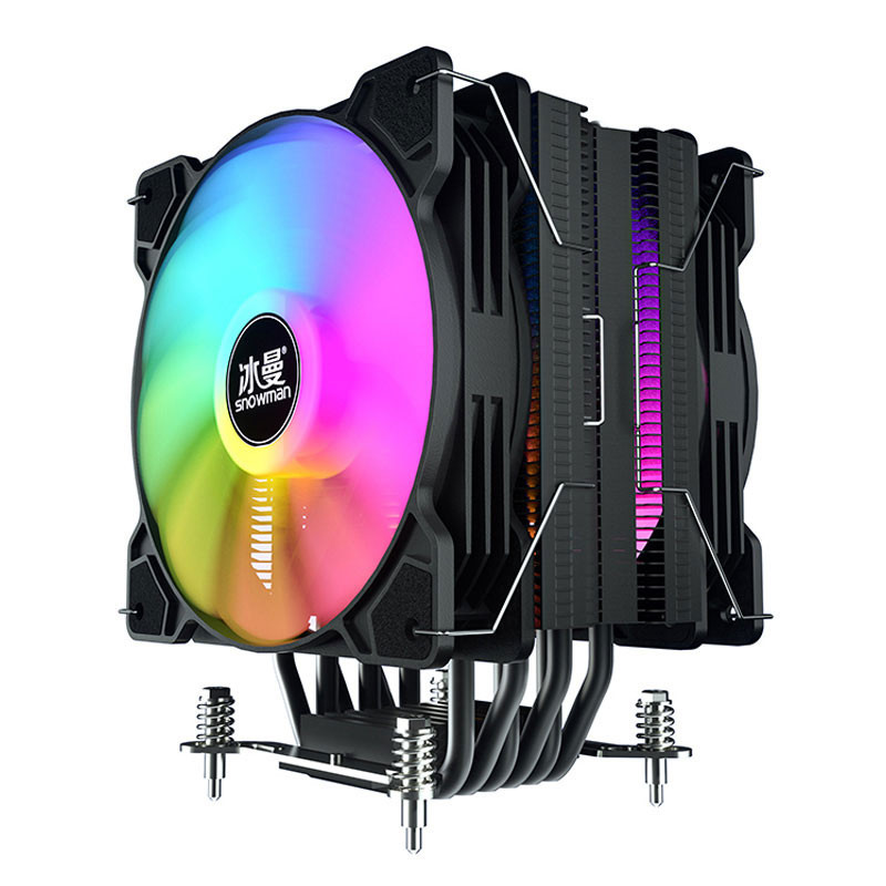 Snowman MT6 New Design Dual Fan CPU Cooler - High-End 6 Heatpipe, Black ...