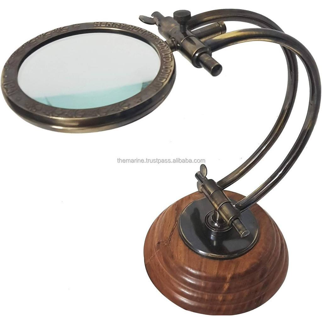 Vintage Map Reader Antique Desk Decoration Brass Magnifying Glass with ...