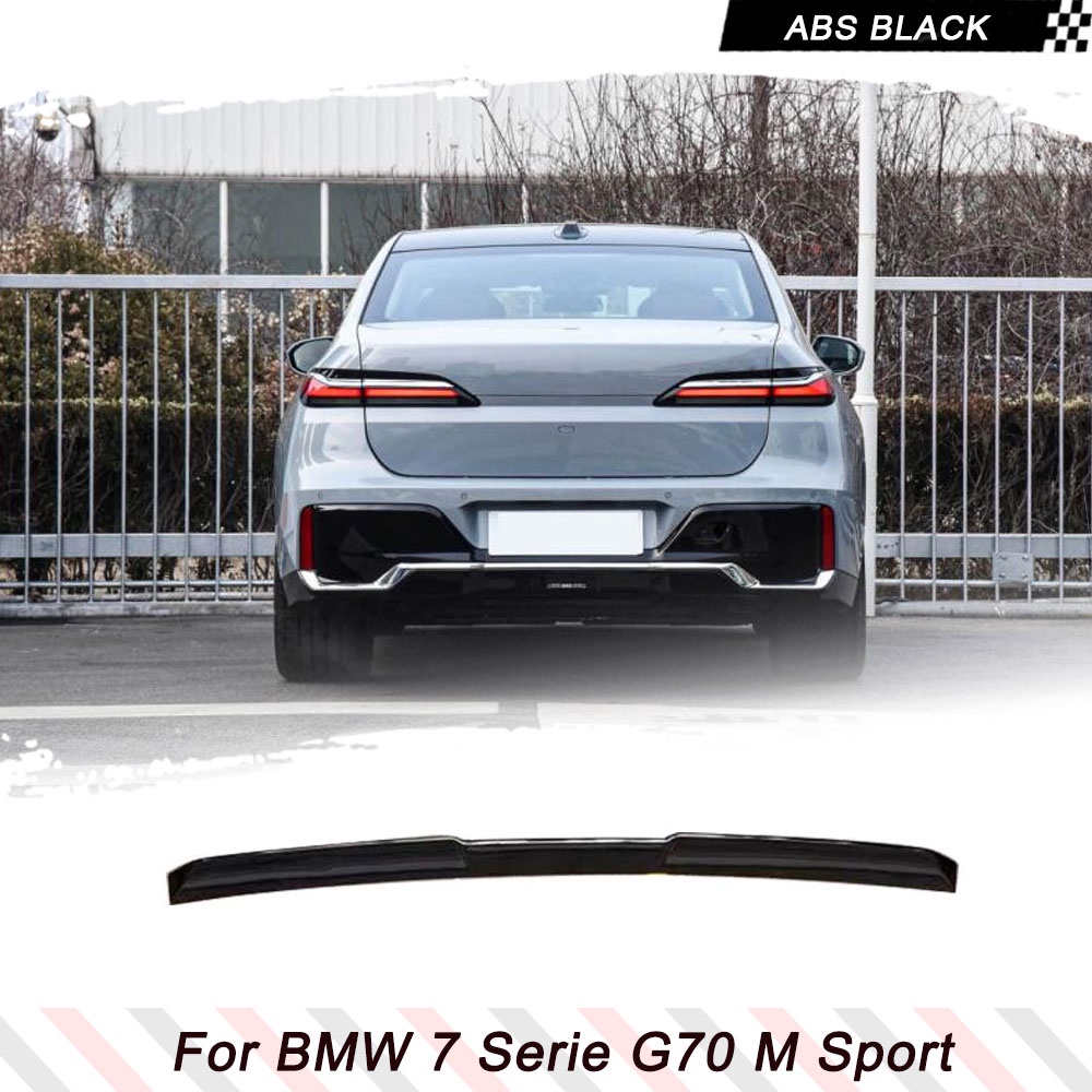 ★ABS Glossy Black Car Rear Spoiler for BMW 7 Series i7 G70 M-Tech M ...