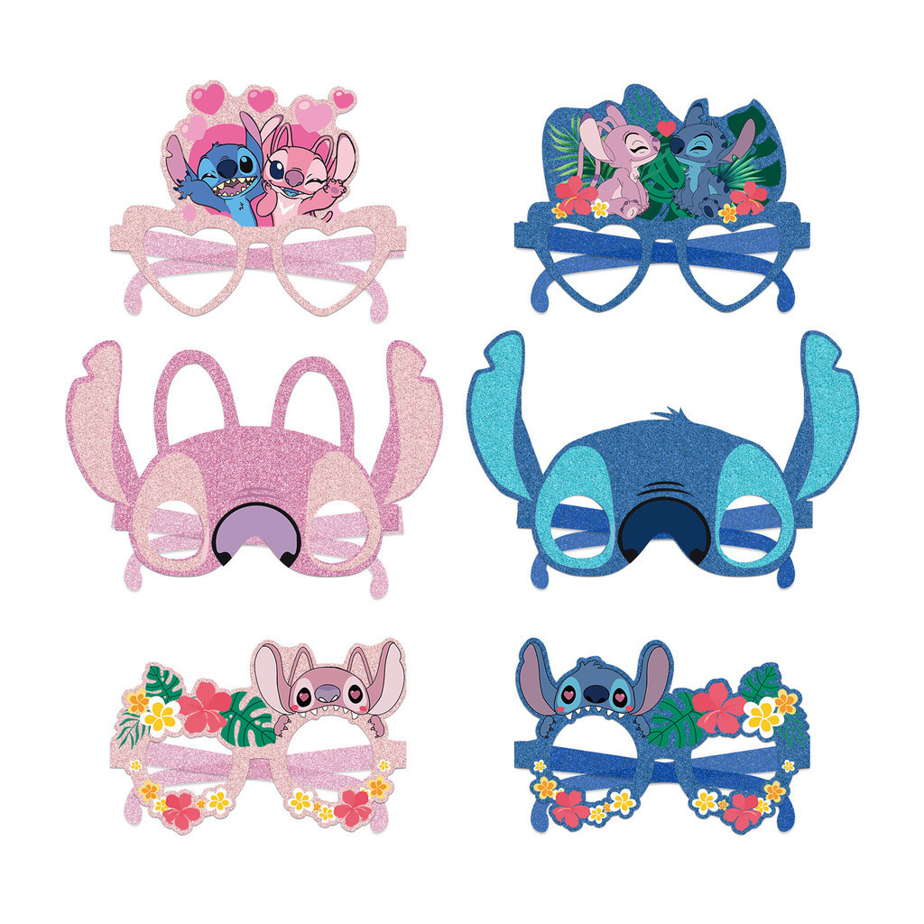 12pcs/set Original Disney Lilo & Stitch Series Paper Mask Cosplay Toys ...